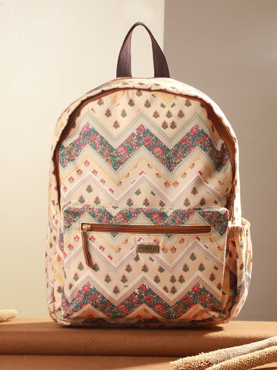 FlowerChevs Yellow Classic Backpack – Priyaasi