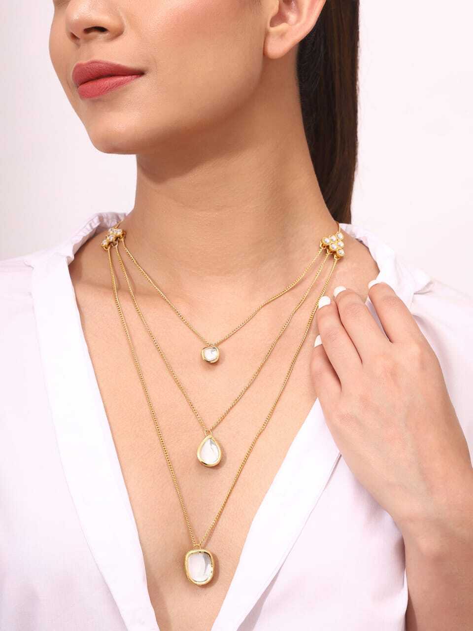 Priyaasi A Three-Layered Kundan Cascade Chain