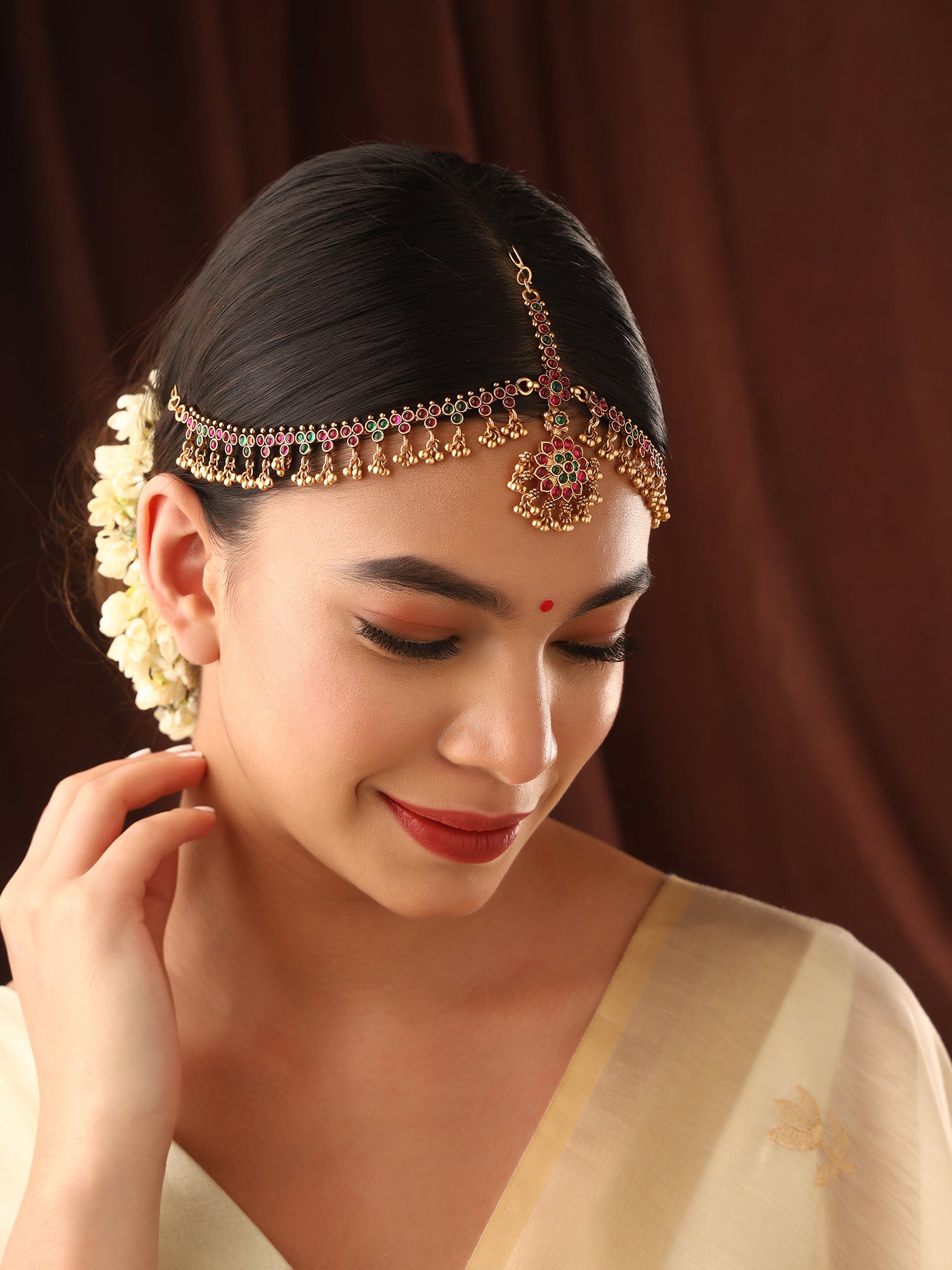 Priyaasi Temple Design Gold Plated Mathapati